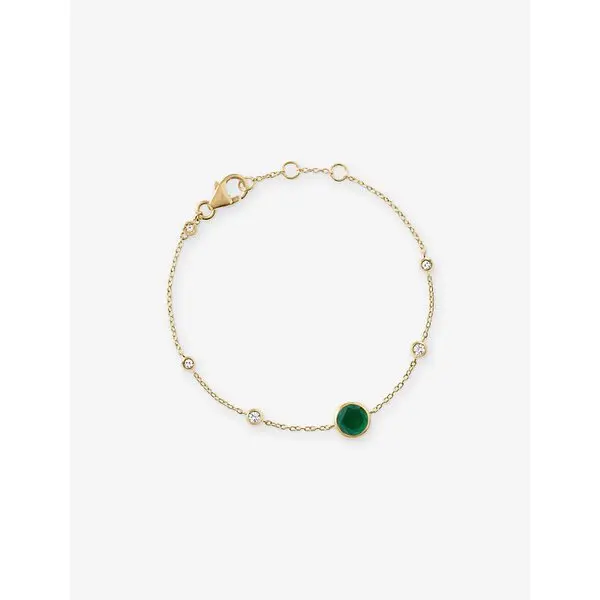 Astley Clarke 18ct Yellow-gold Plated Sterling Silver Lapis Lazuli And Created White Sapphire Station Bracelet - Yellow Gold Plated