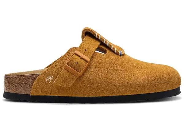 BIRKENSTOCK Boston Flap Suede Clogs