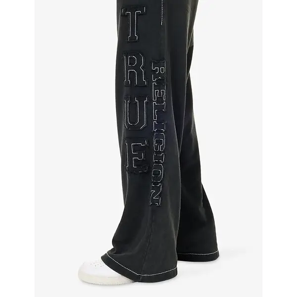 True Religion Brand-appliqué Cotton-blend Jogging Bottoms