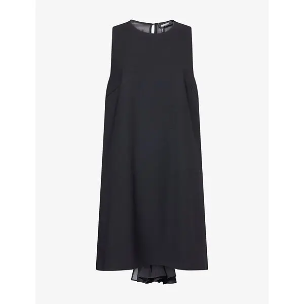 ROTATE BY BIRGER CHRISTENSEN Floral-embellished A-line Crepe Mini Dress - Black