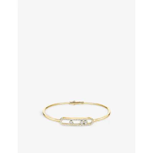Messika Move Classique 18ct Gold Diamond Bangle - Yellow
