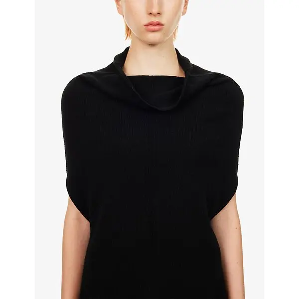 Rick Owens Sleeveless High-neck Cashmere-blend Top
