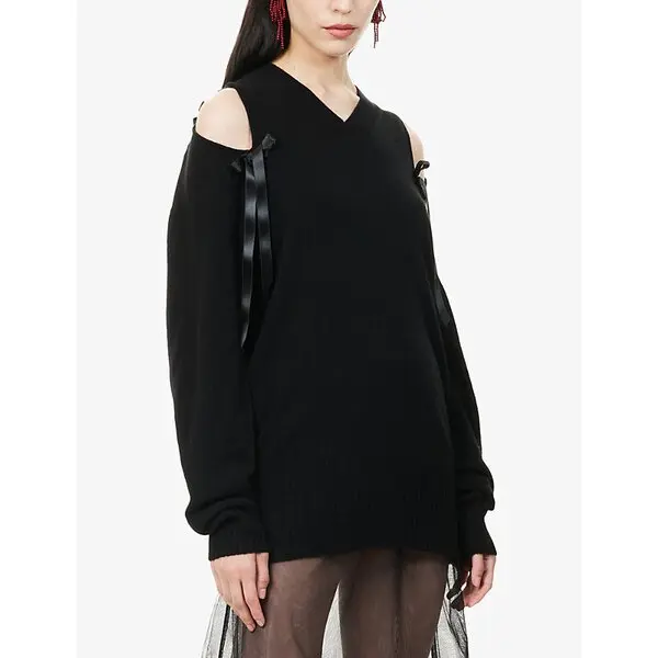 Simone Rocha Bow Cut-out Cashmere Jumper