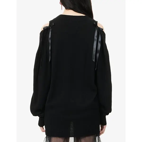 Simone Rocha Bow Cut-out Cashmere Jumper