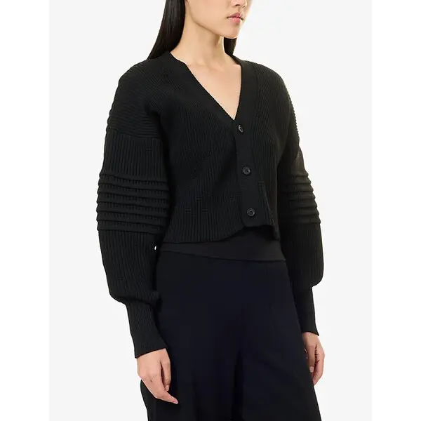 CFCL Gauge Cropped Knitted Cardigan