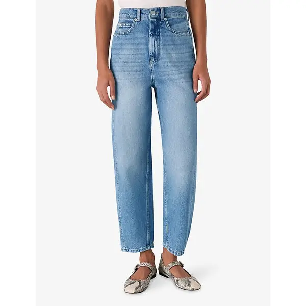 Whistles Authentic Barrel-leg High-rise Jeans