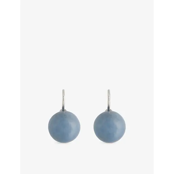 ANNIKA INEZ Sphere Stone And Angelite Sterling Silver Drop Earrings