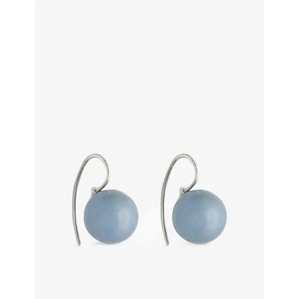 ANNIKA INEZ Sphere Stone And Angelite Sterling Silver Drop Earrings