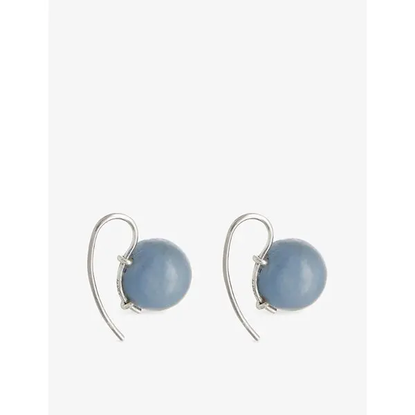 ANNIKA INEZ Sphere Stone And Angelite Sterling Silver Drop Earrings