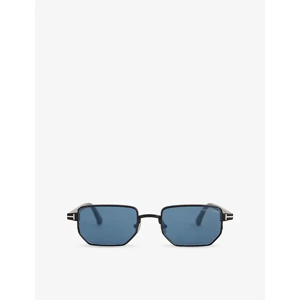 TOM FORD Ft1360 Liam Metal Octagon Frame Sunglasses - Black