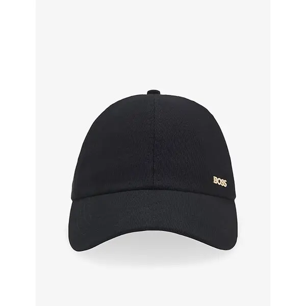 BOSS Corduroy Baseball Cap With Gold-toned Brand Plaque