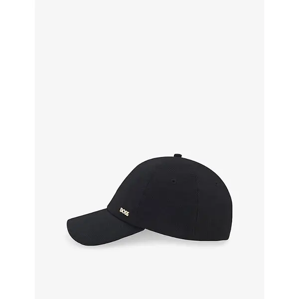 BOSS Corduroy Baseball Cap With Gold-toned Brand Plaque