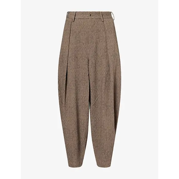 UMA WANG Pale Wide-leg Virgin-wool Trousers