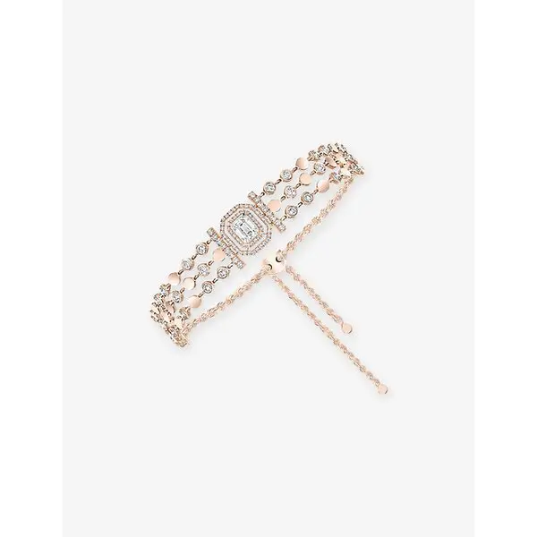 Messika D-vibes Multi-row Diamond Bracelet - Pink