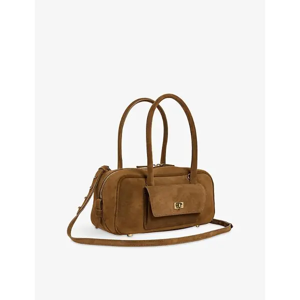 Sandro Suede Bowling Bag