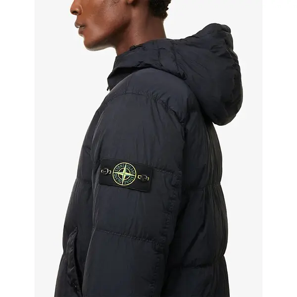 Stone Island Crinkle Reps Hooded Nylon Puffer Jacket