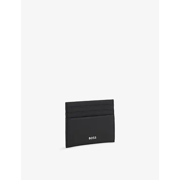 BOSS Logo Leather Card Holder
