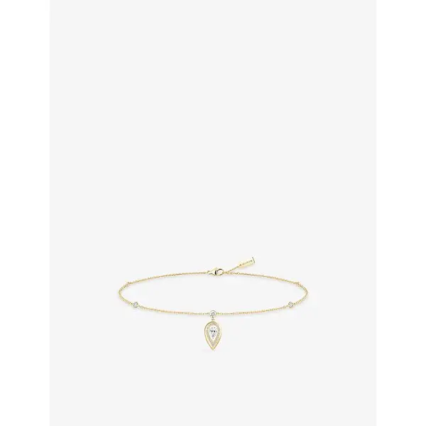 Messika Diamond And Gold Anklet - Yellow