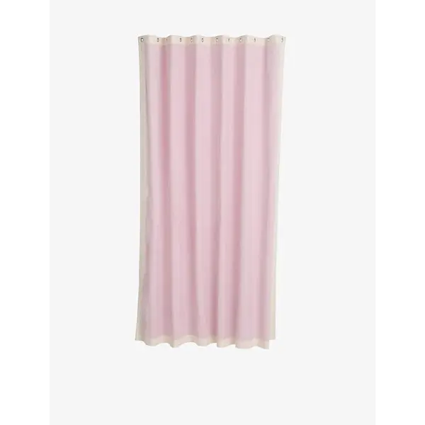 HAY Outline Cotton Shower Curtain - Pink & Cream