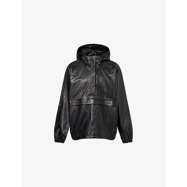 ROHE FRAMES Hooded Oversized Leather Jacket