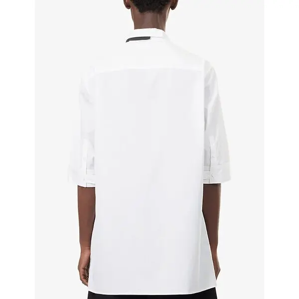 Yohji Yamamoto Contrast-panel Cotton Shirt