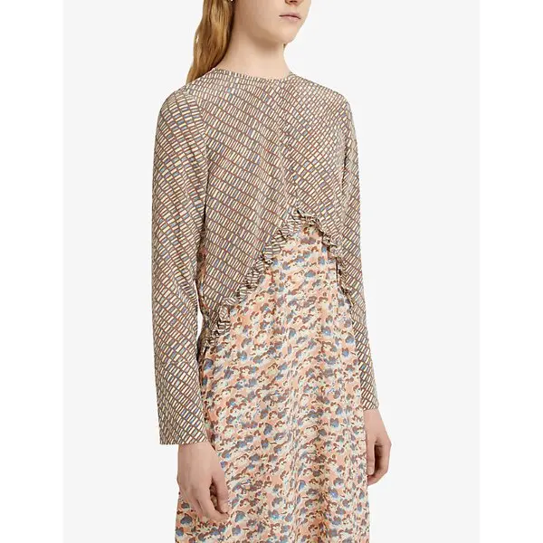 Marni Printed Crepe De Chine Silk Midi Dress