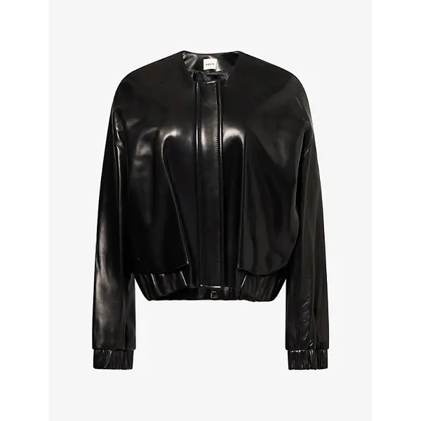 Khaite Cordan Bomber Leather Jacket