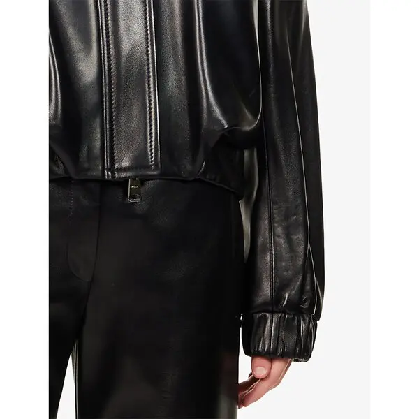 Khaite Cordan Bomber Leather Jacket