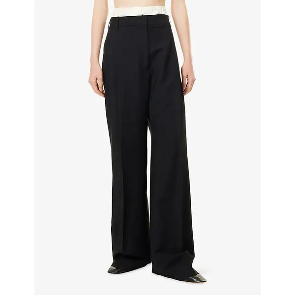 ROHE FRAMES Róhe Frames Boxer-detail Wide-leg Wool Trousers