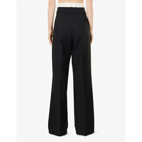 ROHE FRAMES Róhe Frames Boxer-detail Wide-leg Wool Trousers