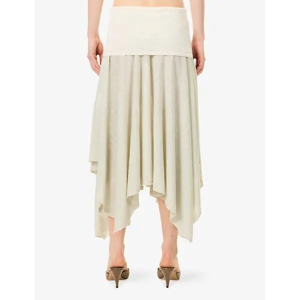 AYA MUSE Asymmetric Hem Maxi Skirt