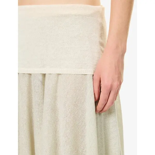 AYA MUSE Asymmetric Hem Maxi Skirt