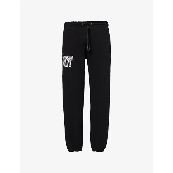 Off-White Motion-arrow Logo-print Cotton Jogging Bottoms