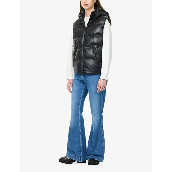 Moncler Hooded Leather Gilet