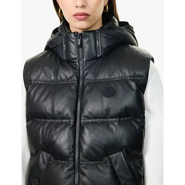 Moncler Hooded Leather Gilet