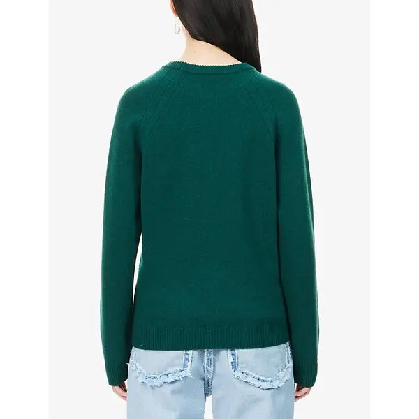 JW Anderson Logo-embroidered Round-neck Wool Jumper