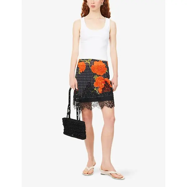 NEVER FULLY DRESSED Poppy Maeva Mini Chiffon Skirt