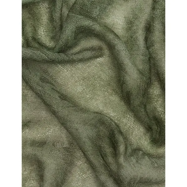 Max Mara Tie-dye Fringed-edge Wool Scarf
