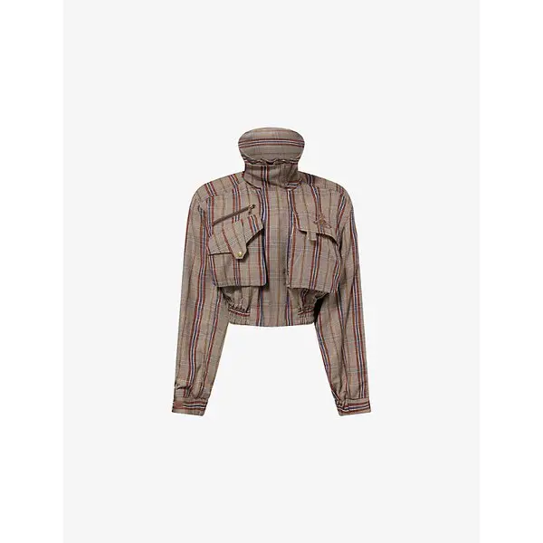 VIVIENNE WESTWOOD Memphis Cropped Woven Bomber Jacket