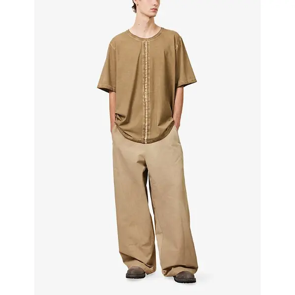 UMA WANG Seam-detail Relaxed-fit Stretch-cotton T-shirt