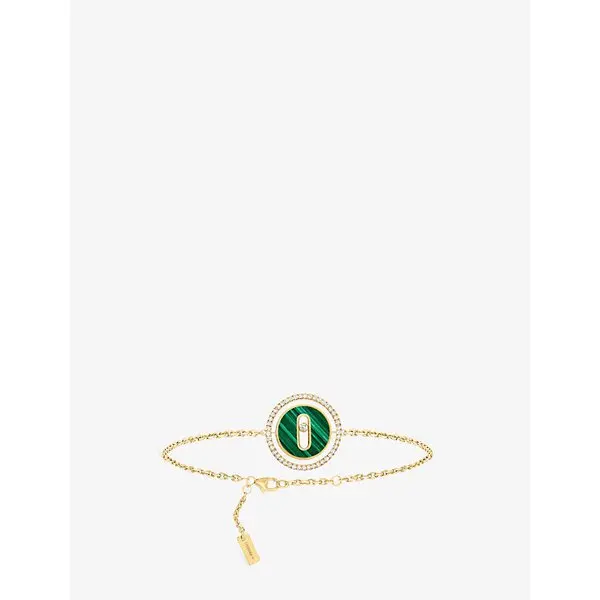 Messika Lucky Move 18ct -gold, Malachite And Diamond Bracelet - Yellow