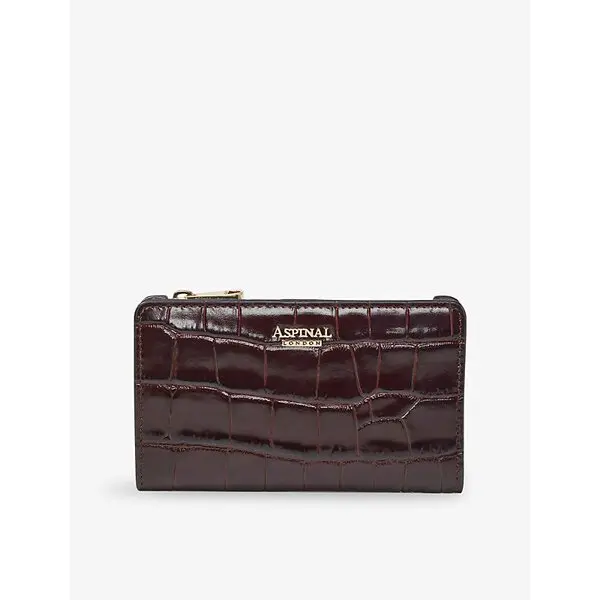 ASPINAL OF LONDON Mayfair Leather Wallet - Amazonbrown