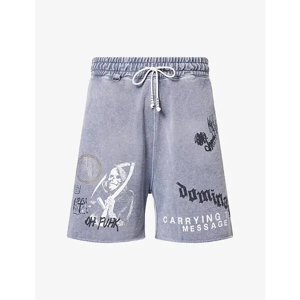 PALY HOLLYWOOD Carrying Message Cotton-blend Sweat Shorts
