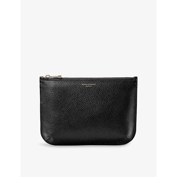 ASPINAL OF LONDON Ella Large Leather Pouch - Black