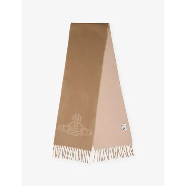 VIVIENNE WESTWOOD Double Face Orb-jacquard Wool Scarf