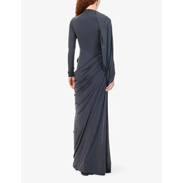DEME Draped Stretch-woven Maxi Dress