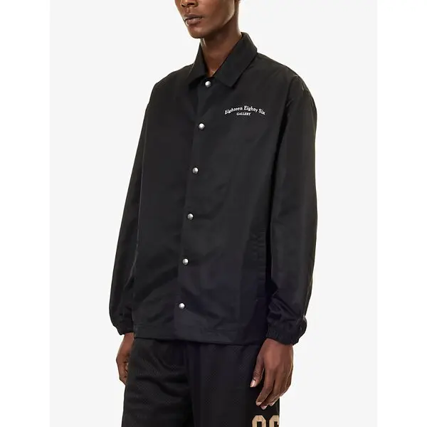 1886 Eighteen Eighty Six Logo Print Coach Nylon Jacket