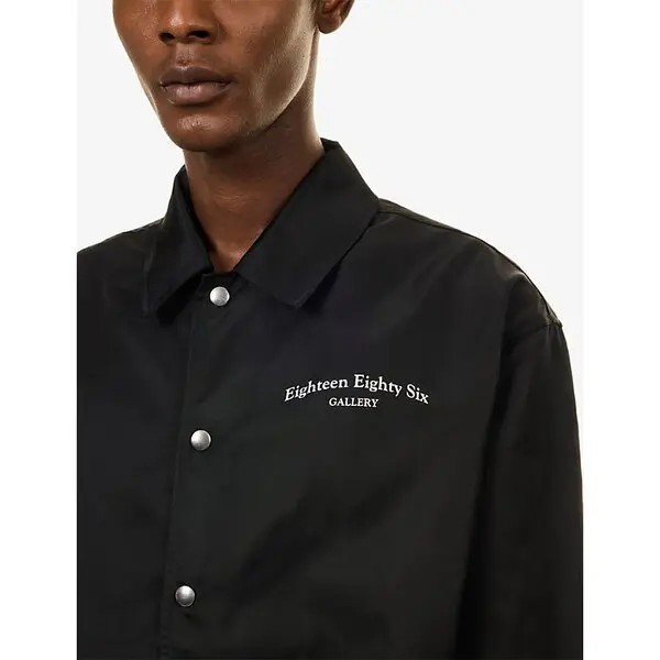 1886 Eighteen Eighty Six Logo Print Coach Nylon Jacket