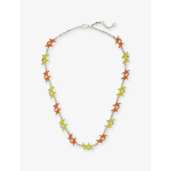 TWOJEYS Melted Stars 925 Sterling Silver-plated Brass Necklace