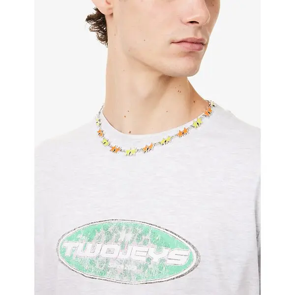 TWOJEYS Melted Stars 925 Sterling Silver-plated Brass Necklace